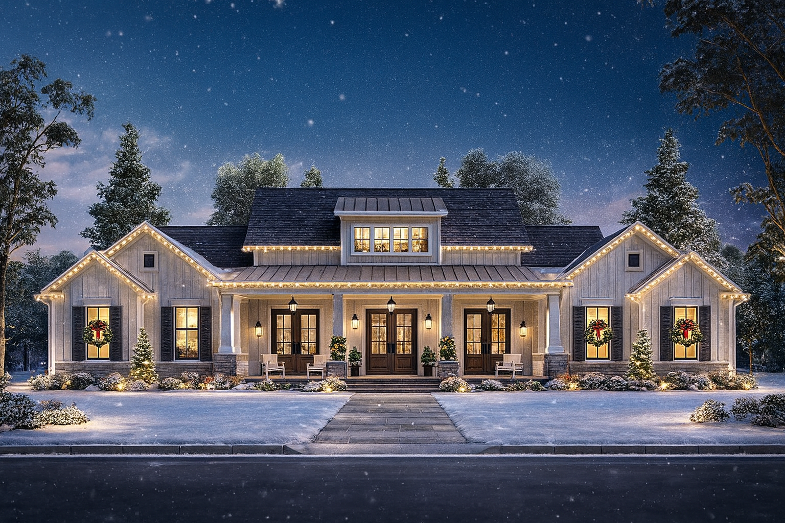 Modern Farmhouse – ~3,076 Sq Ft, 4 Beds, 3½ Baths, Open Layout & Vaulted Charm – House Design ...