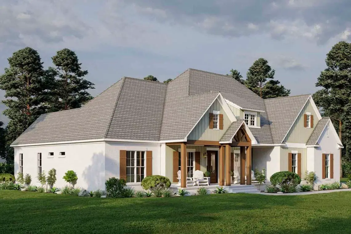 Country House Plan with 4 Beds and Optionally Finished Bonus – ~2,638 ...
