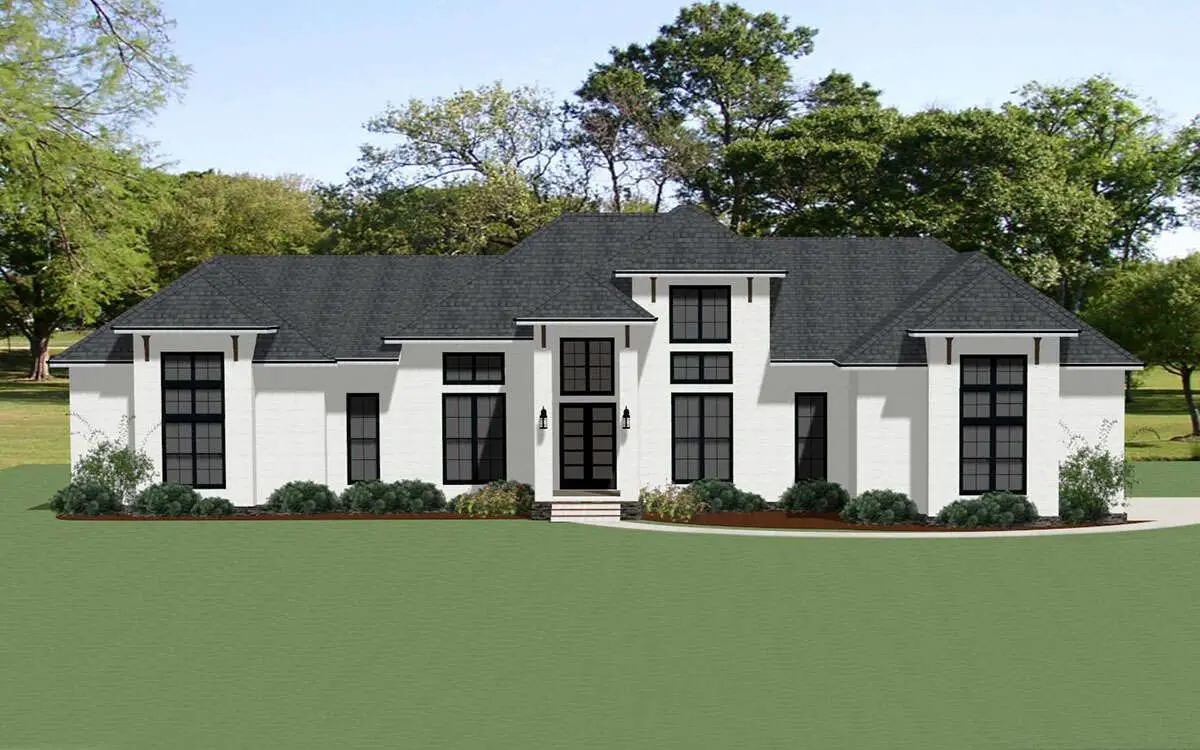 Modern Transitional Plan – 4,027 Sq Ft, 5-Bedrooms & 4.5 Bathrooms ...
