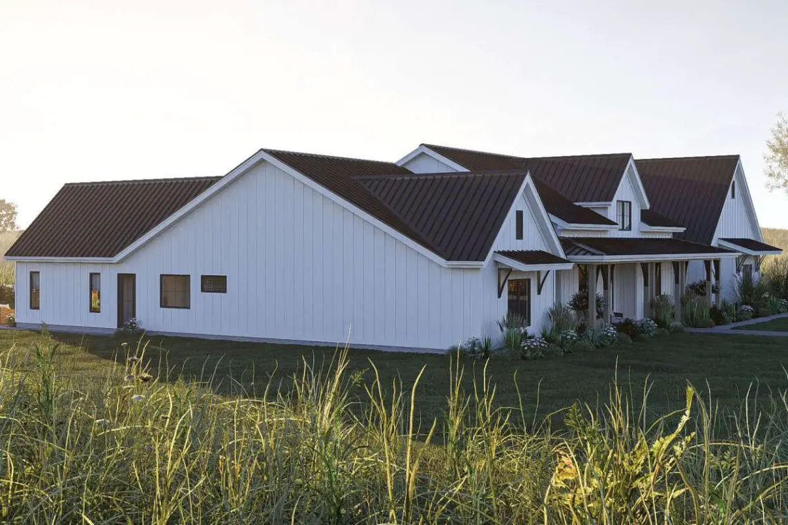 Modern Farmhouse Plan – 3,680 Sq Ft | 4 Beds & 3.5 Baths | 4-Car Garage ...