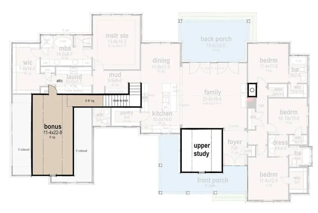 4-Bed Modern Farmhouse Plan with Bonus Room Over Garage – 2,385 Sq Ft ...