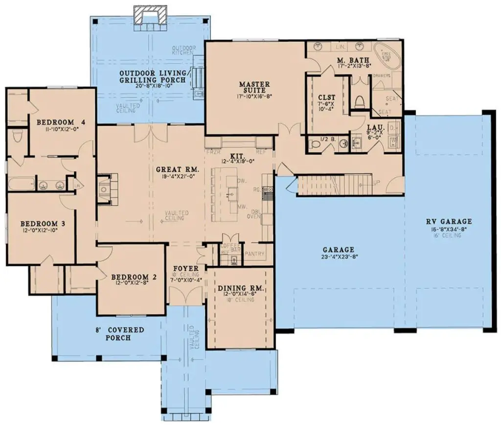 2,556 Sq Ft Barndominium with 4 Bedrooms, Vaulted Living & 3-Car Garage ...