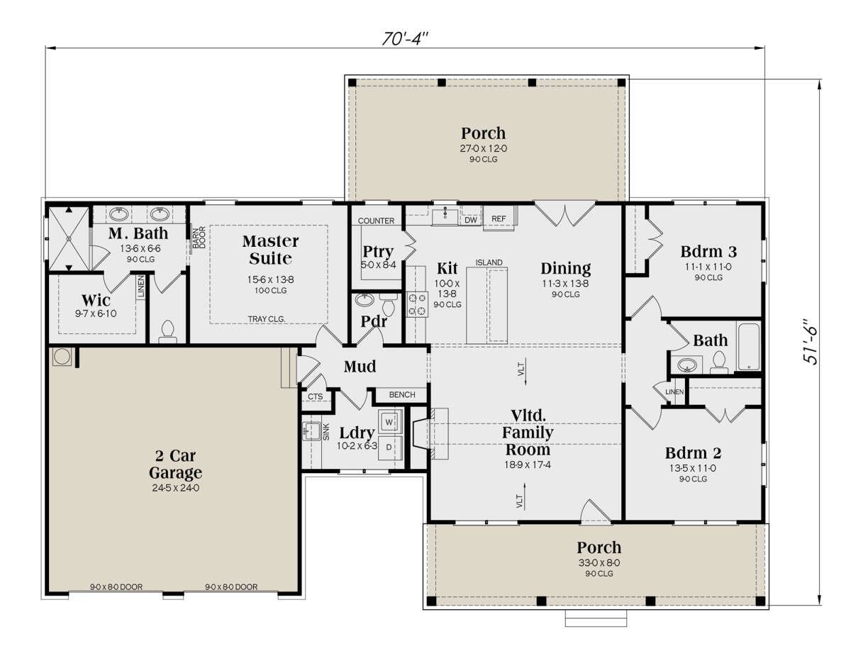 Modern Farmhouse Plan – 1,725 Sq Ft | 3 Beds & 2.5 Baths – House Design ...