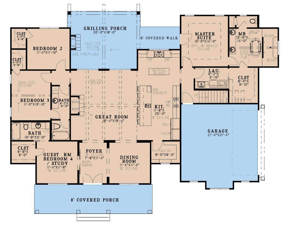 Modern Farmhouse Plan – 2,270 Sq Ft | 4 Beds & 3 Baths | Bonus Room ...