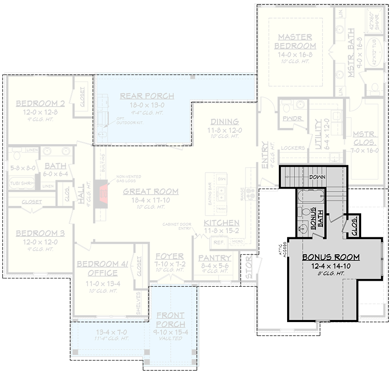 4-Bed Country Craftsman House Plan with 2-Car Garage – 2,373 Sq Ft | 4 ...